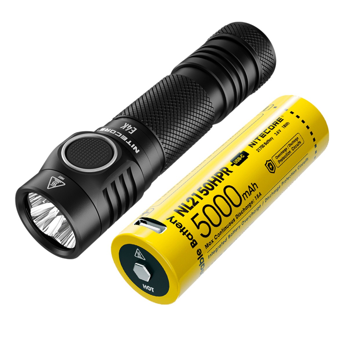 Nitecore E4K XP-L2 V6 LED 4400L Flashlight with USB-C Rechargeable Battery
