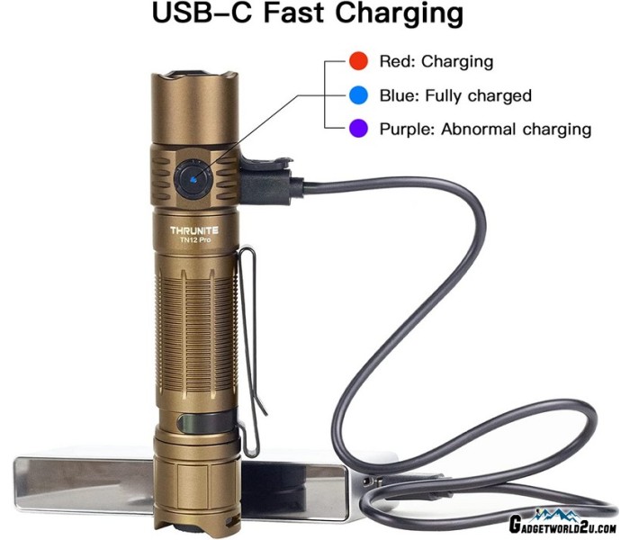 ThruNite TN12 PRO Desert Tan LUMINUS SFT40 CW LED 1900L Flashlight