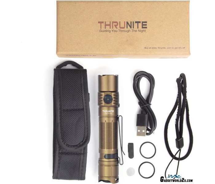 ThruNite TN12 PRO Desert Tan LUMINUS SFT40 CW LED 1900L Flashlight