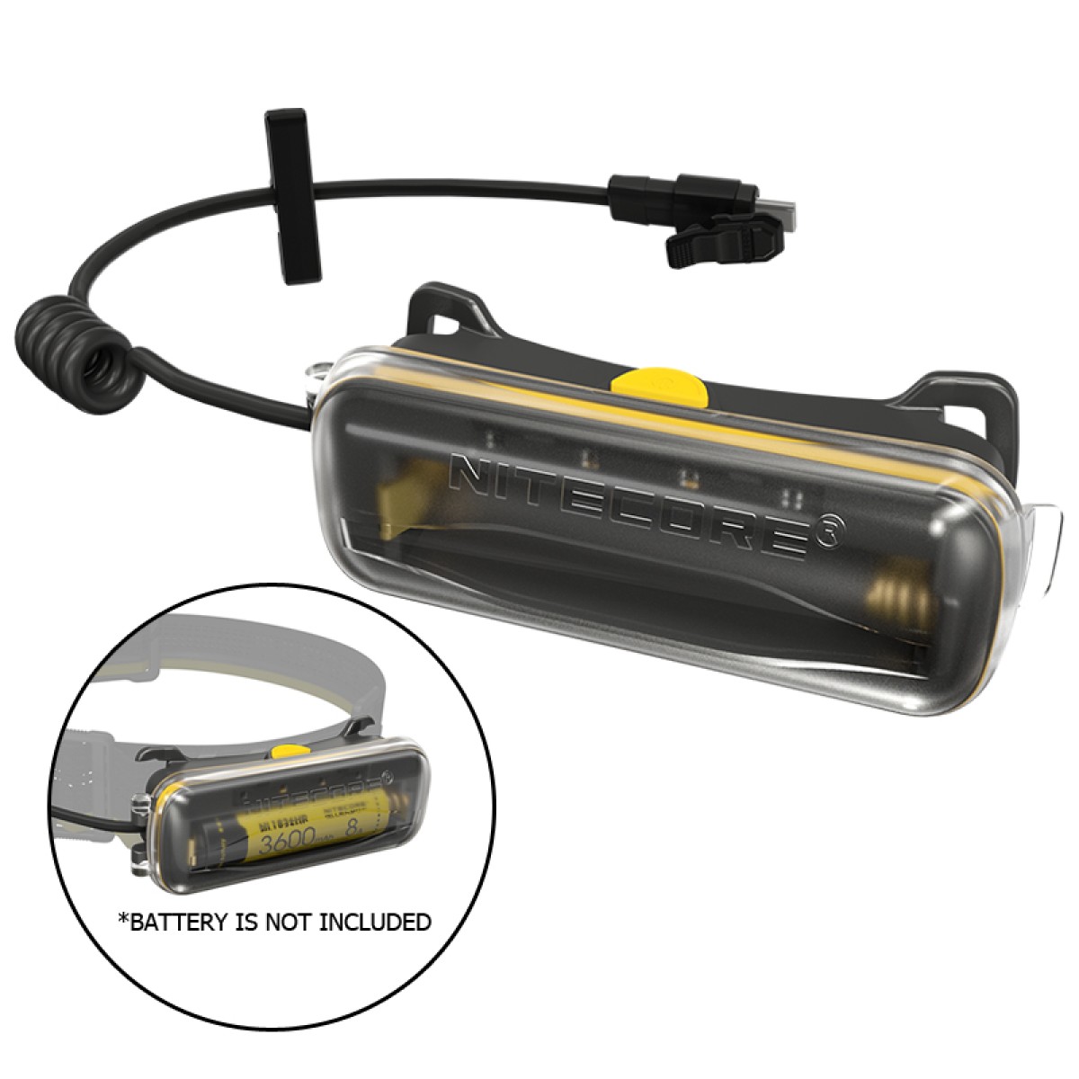 Nitecore 18650 Headlamp Battery Extension Case for Nitecore NU40, NU43 ...