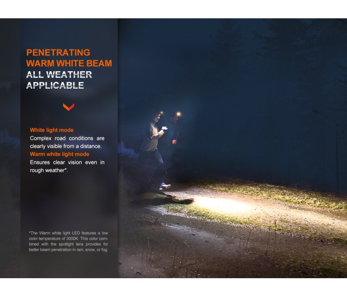 Fenix HM65R-DT Black Luminus SST40 Cool White LED & SST20 Warm White ...