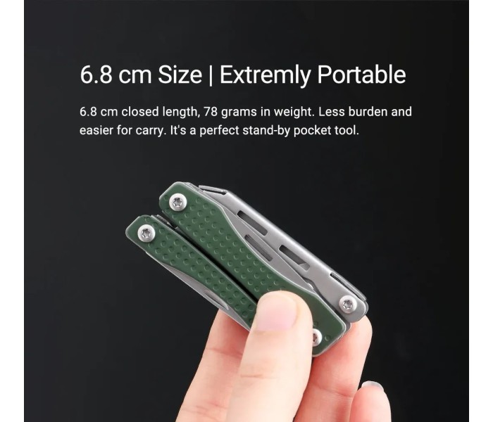 NexTool 11-in-1 Mini Flagship NE20050 (Green) Steel Full Size Pliers Scissors Multifunctional ...