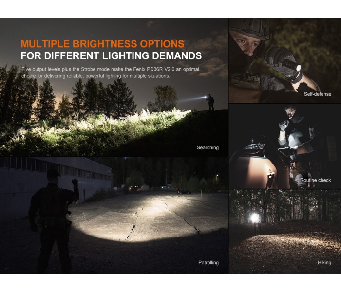 Fenix PD36R V2.0 Luminus SFT40 LED 1700L Rechargeable Flashlight