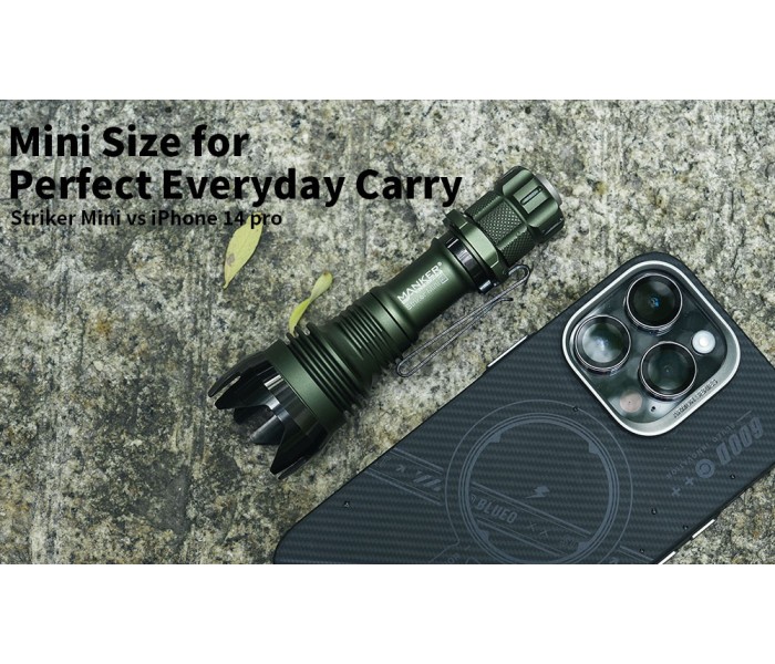 Manker Striker Mini BLACK Osram KW CSLNM1.TG Cool White LED 635L ...