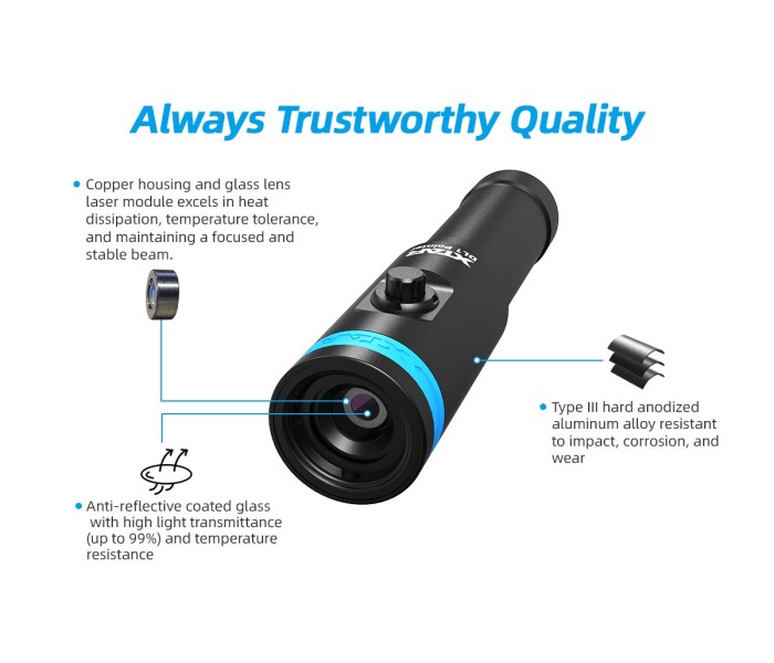 XTAR DL1 Pointer Dive Light 2000M Ultra Long Green Beam Diving Laser ...