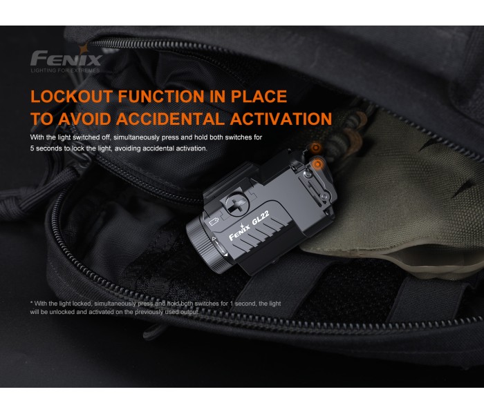 Fenix GL22 750L Cool White With Red Laser Tactical Light