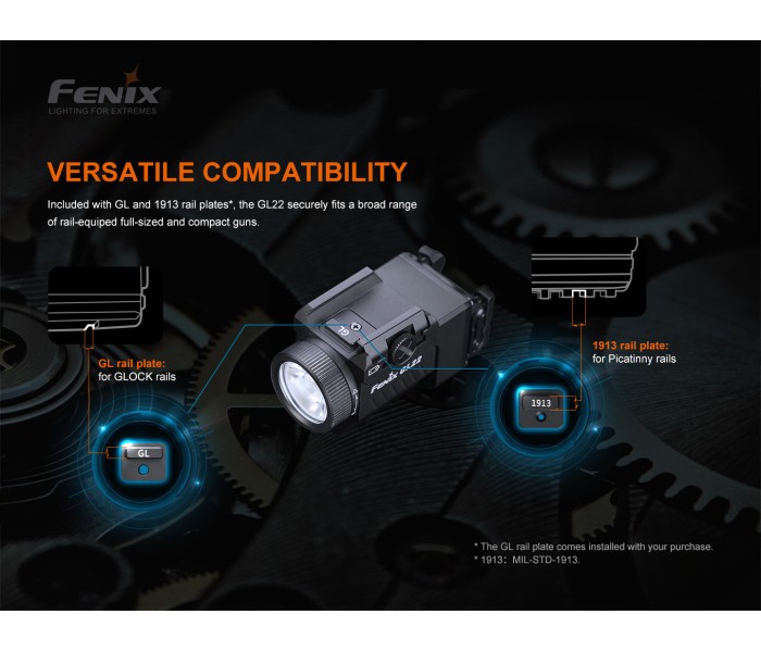 Fenix GL22 750L Cool White With Red Laser Tactical Light