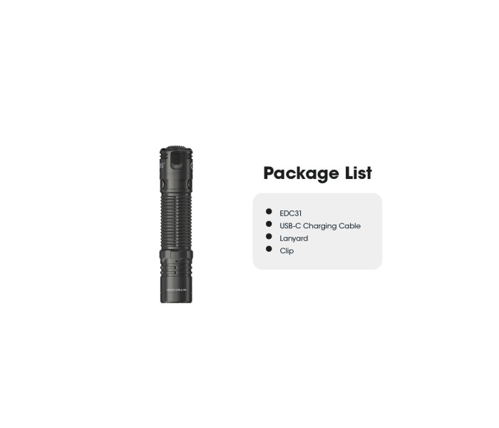 Nitecore EDC31 NiteLab UHi 20 MAX LED 3500L High Performance EDC USB ...