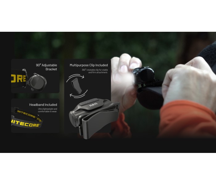 Nitecore HA11 UHE 240L Ultra Lightweight LED Headlamp + Alkaline AA Battery