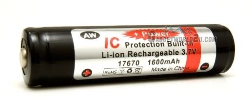 AW 17670 3.7V 1600mAh Protected Li-ion Rechargeable Battery